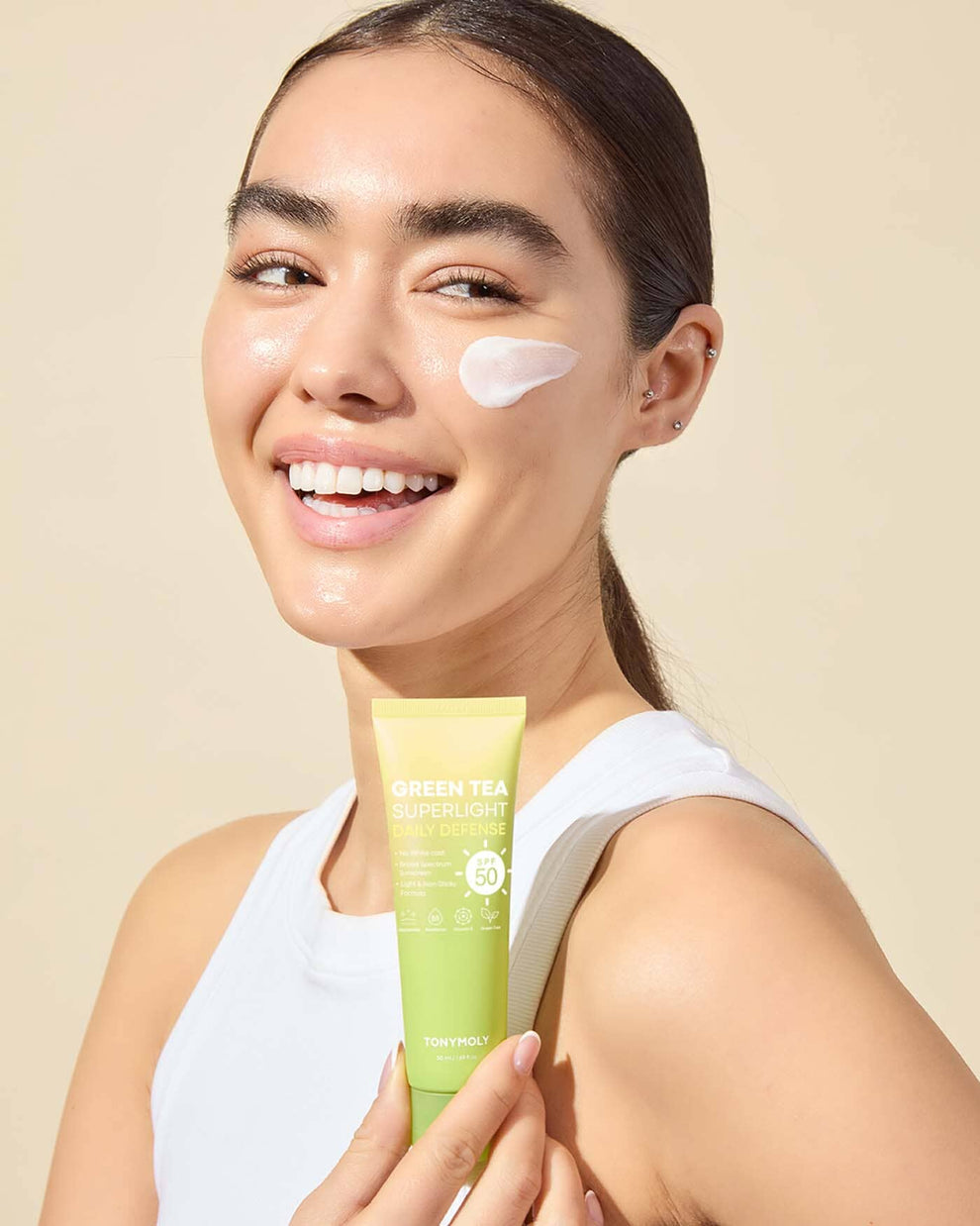 Tony Moly Green Tea Superlight Daily Defense Sunscreen SPF 50 | Soko Glam