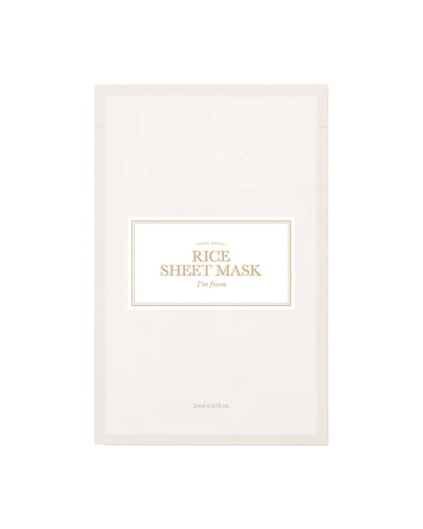 I'm From Rice Sheet Mask (Single) | Soko Glam