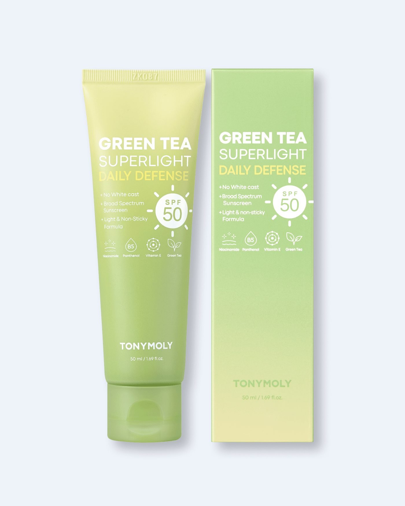 Tony Moly Green Tea Superlight Daily Defense Sunscreen SPF 50 | Soko Glam