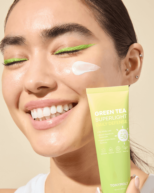 Tony Moly Green Tea Superlight Daily Defense Sunscreen SPF 50 | Soko Glam